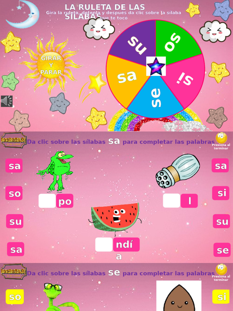 Ruleta de Las Silabas de La S | PDF