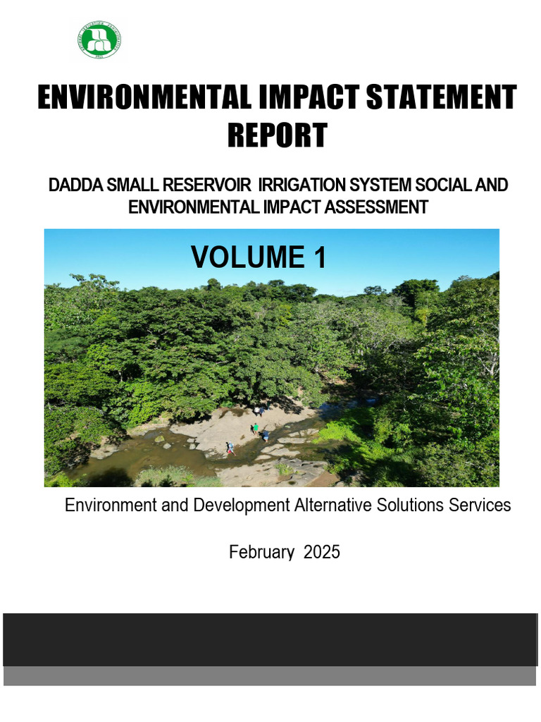 Dadda Reservoir Irrigation EIA Report | PDF | Environmental Impact ...