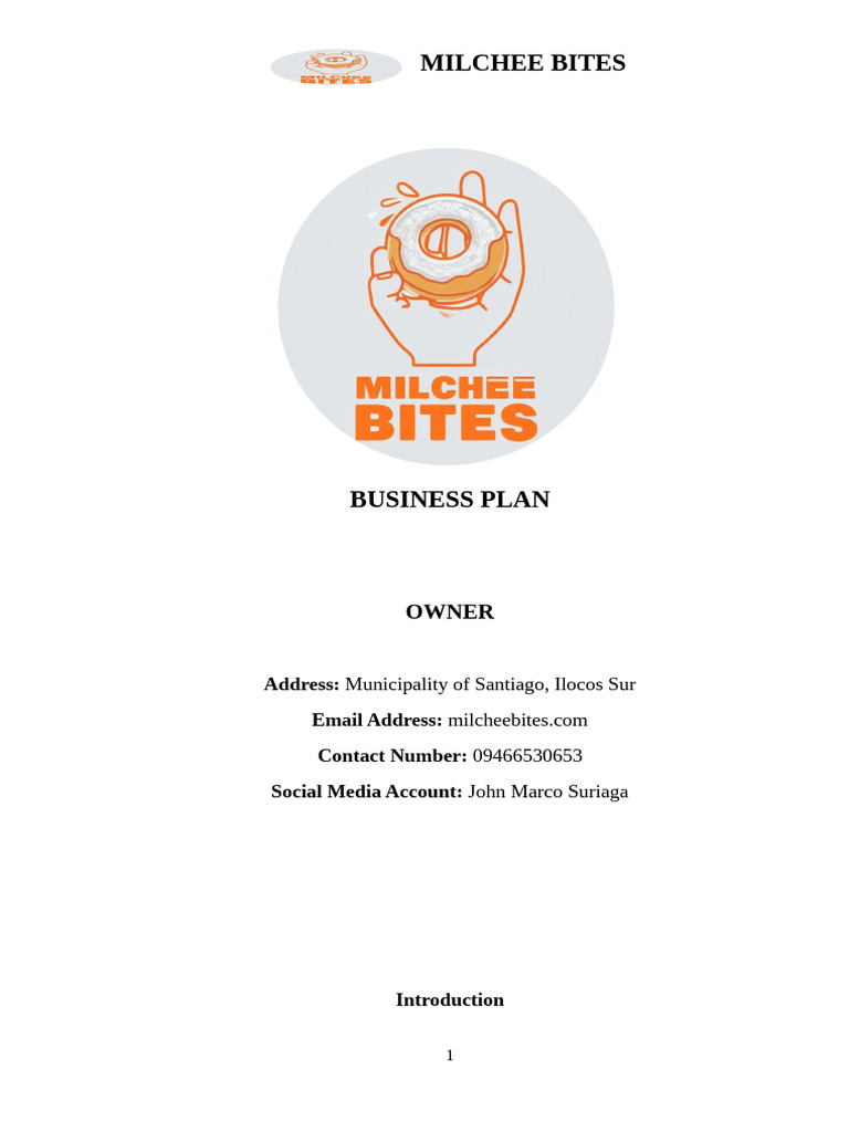 Milky Cheese Donut (Business Plan) | PDF | Doughnut | Pricing