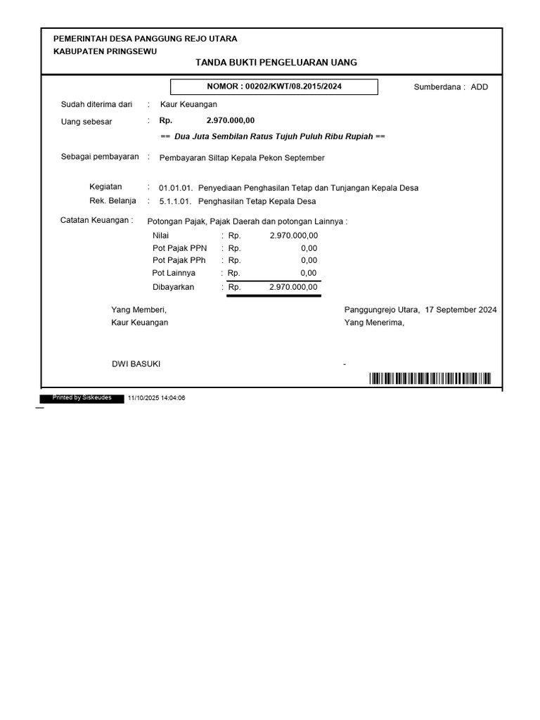 Siltap Kakon September 2024 | PDF
