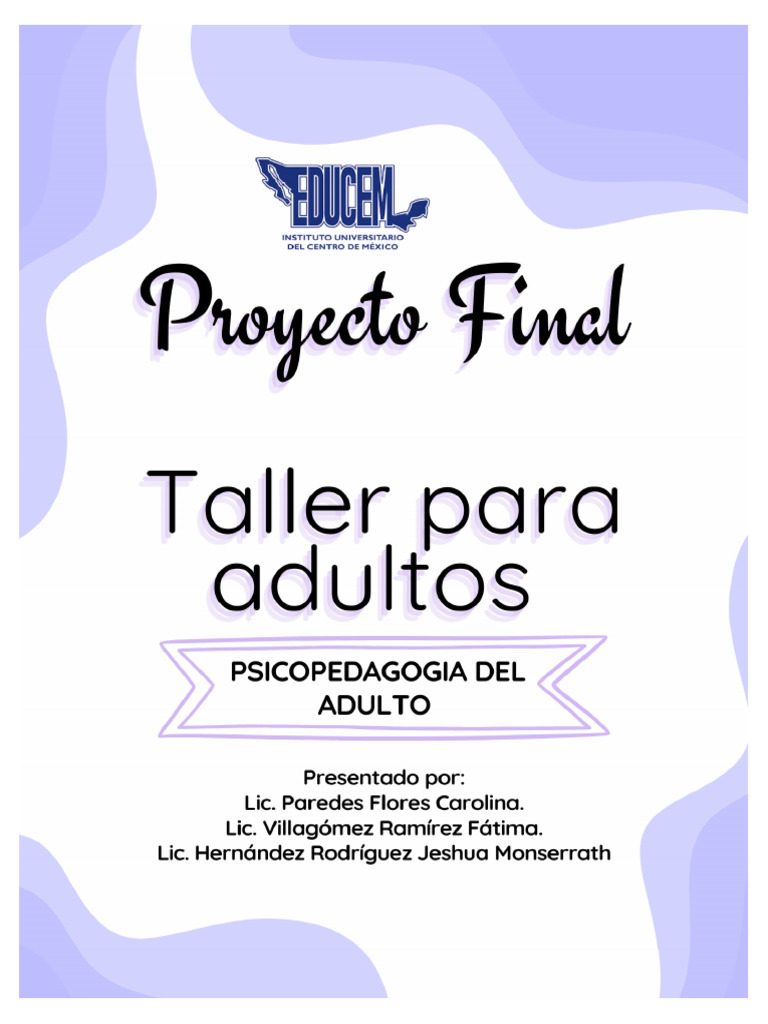 Proyecto Final Curso para Distintas Edades | PDF