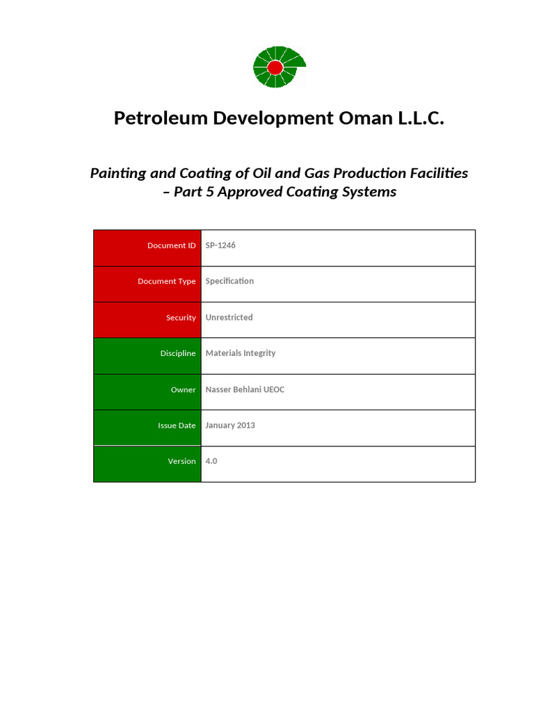 SP-1246-5 Specification - For - Painting - and - Coating of Oil and Gas ...