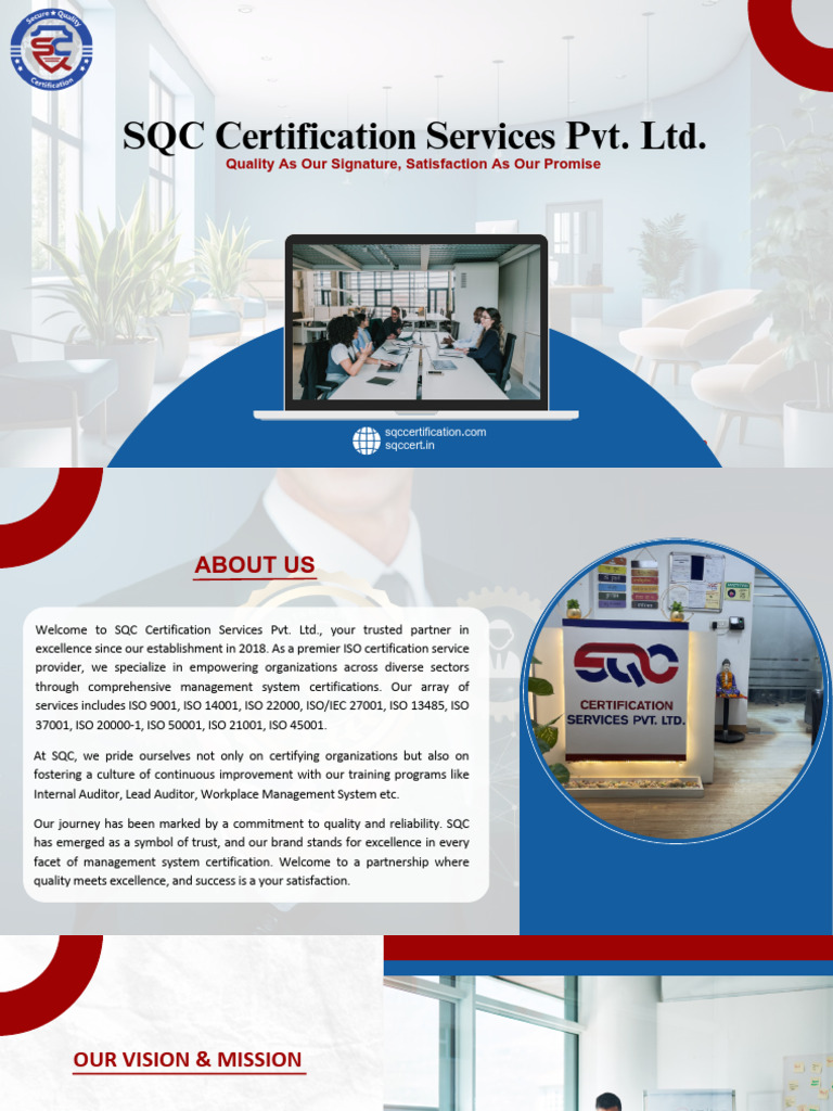 Company Profile - SQC Certification Services Pvt. LTD | PDF | Safety ...