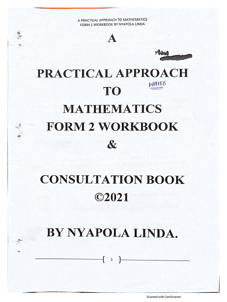 Mathematics Form 2 Workbook | PDF