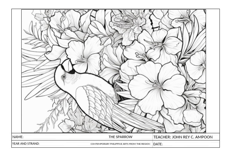 Coloring - The Sparrow | PDF