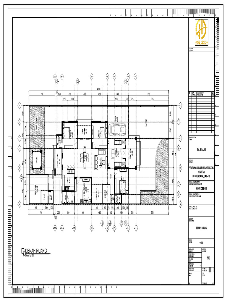 Renc. Denah Rumah Tn. Helmi Rev. 1 | PDF