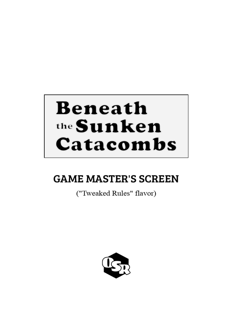BTSC Screen - Game Masters Screen TWEAKED v1.0.2 | PDF | Derivative ...