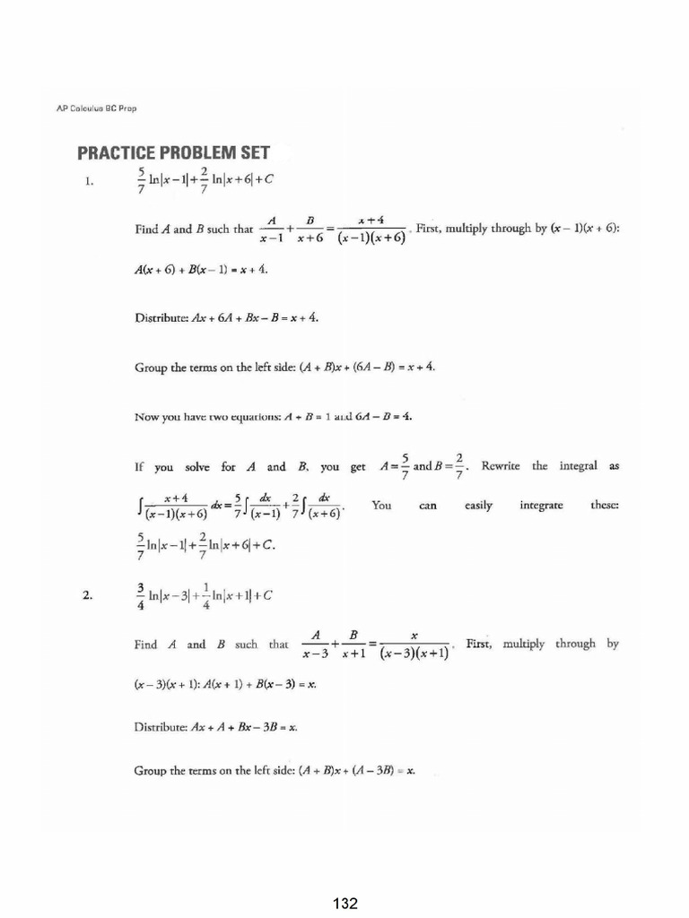 AP Calculus BC Practice Problem Set - 26 2023 Answer Key | PDF