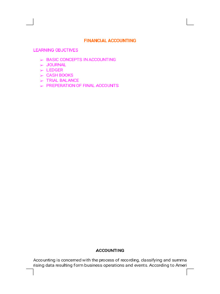 Accounting Notes Phoenix | PDF