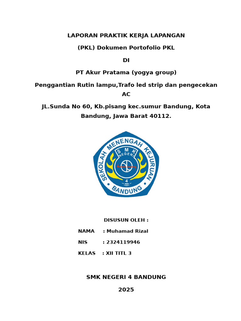 Laporan PKL di PT Akur Pratama Bandung | PDF