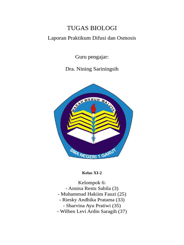 Biologi Difusi Osmosis | PDF