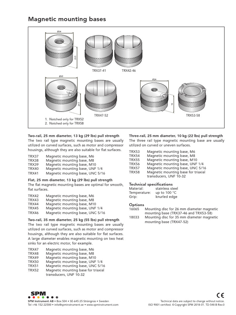 Magnetic Mounting Bases | PDF | Mechanical Engineering