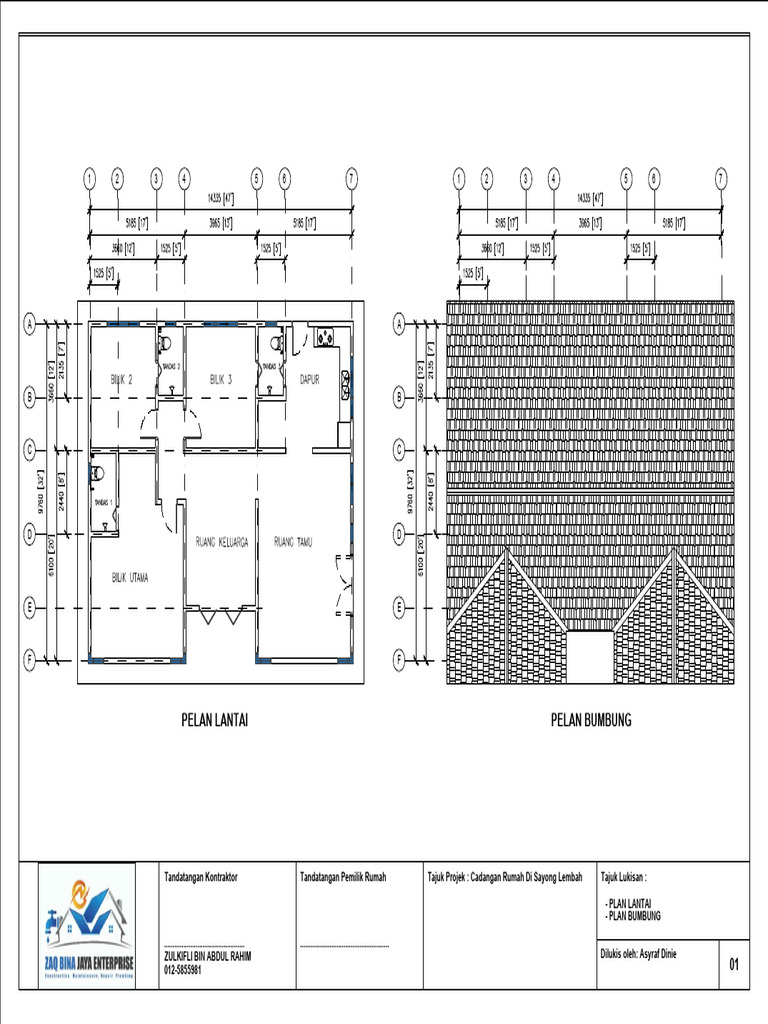 Plan Lantai Sayong Lembah | PDF