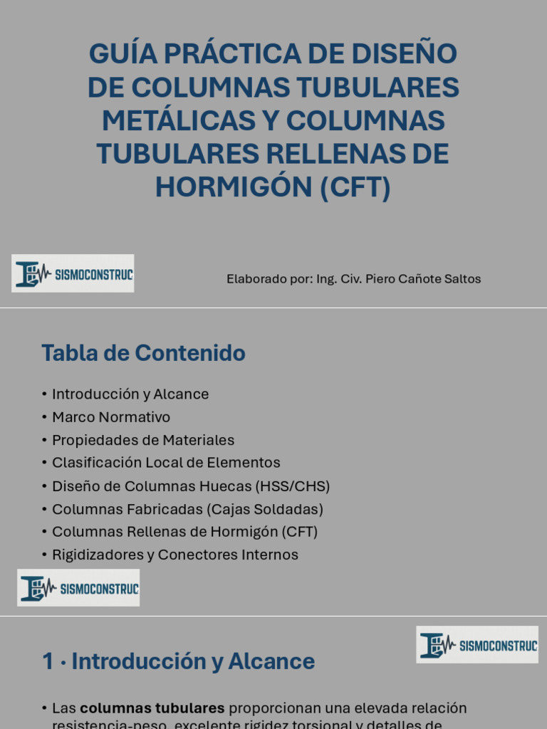Guia de Dise o de Columnas Tubulares 1756783217 | PDF | Columna | Hormigón