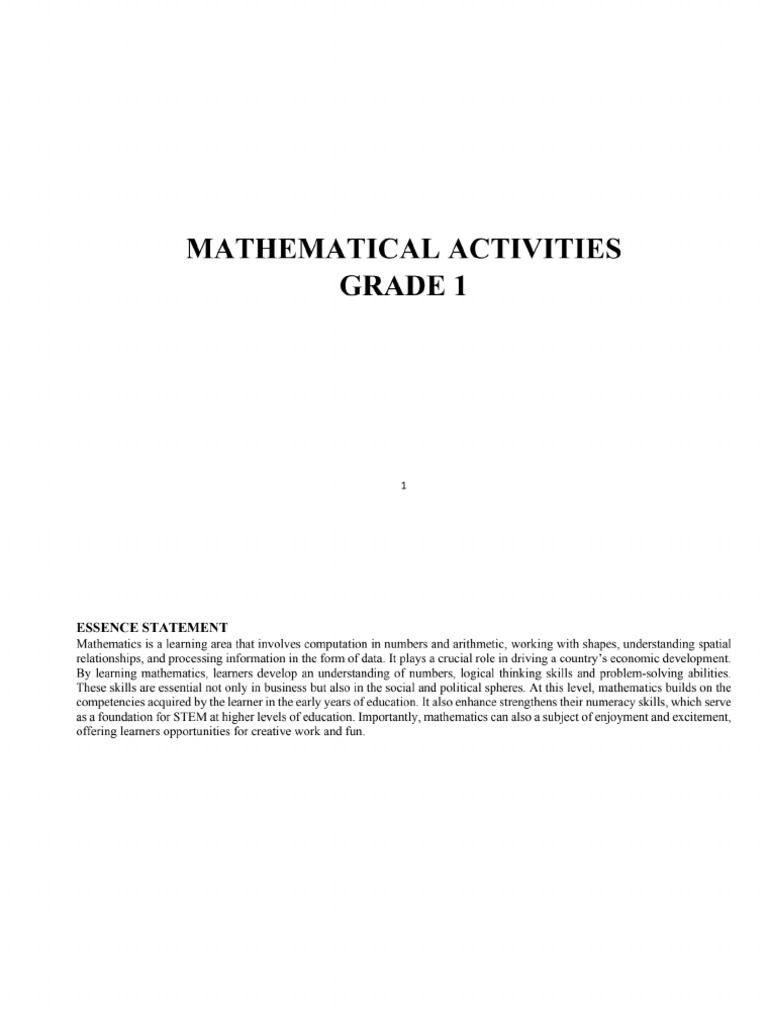 Grade 1-3 Mathematics - Revised | PDF
