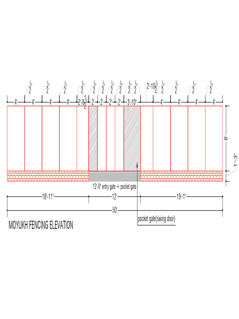 Moyukh Fencing Elevation Details | PDF