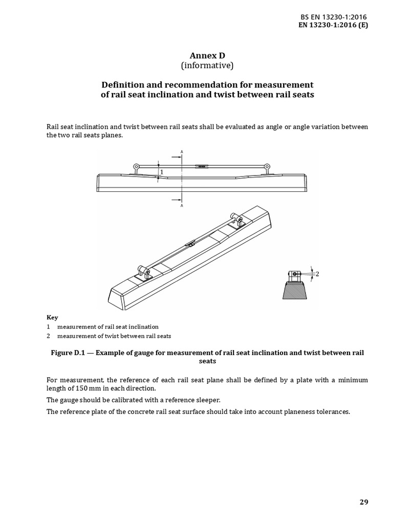 Rail Seat Planeness Measurement Guidelines | PDF