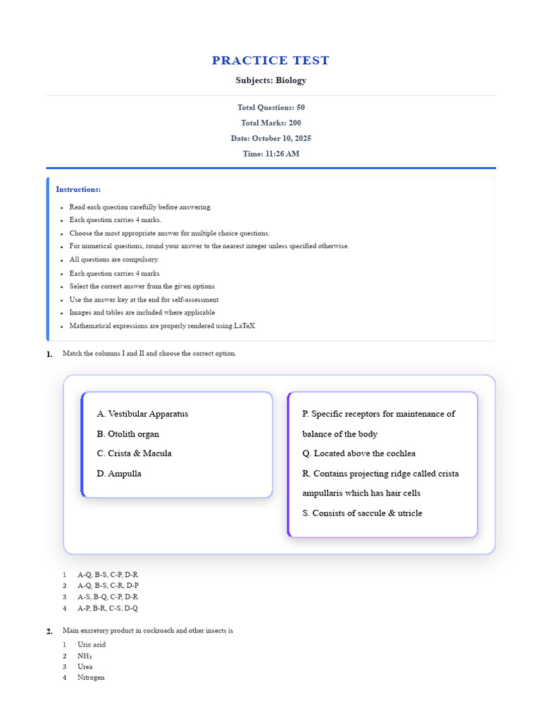 20 Sexual Reproduction in Flowering Plants - Practice Test | PDF ...