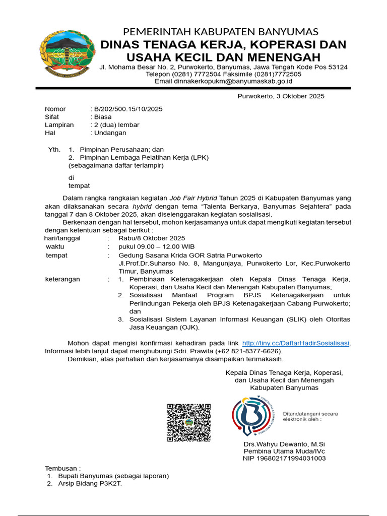 Undangan Job Fair Hybrid 2025 | PDF