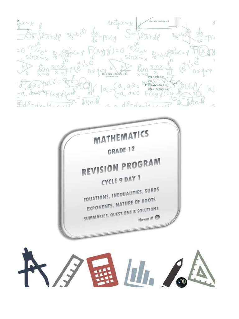 Grade12 MathematicsRevisionProgram C9D1 ...