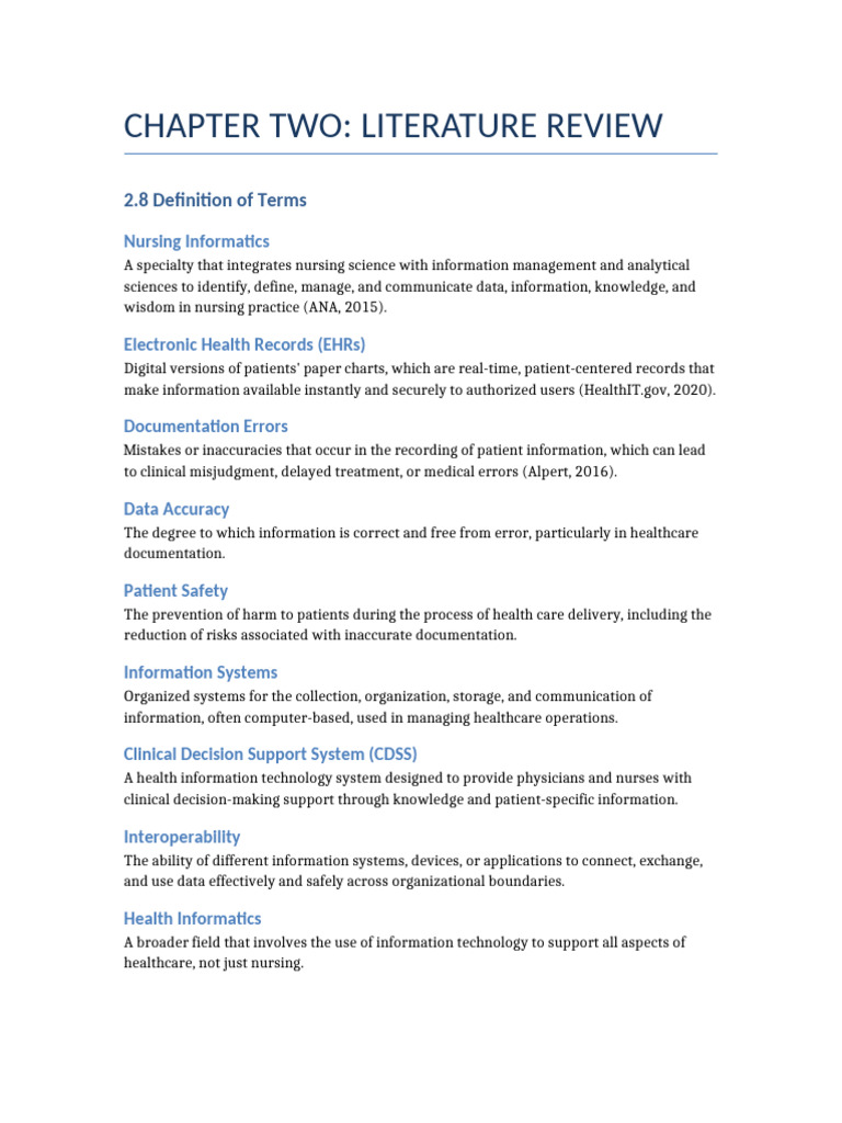 Key Terms in Nursing Informatics | PDF