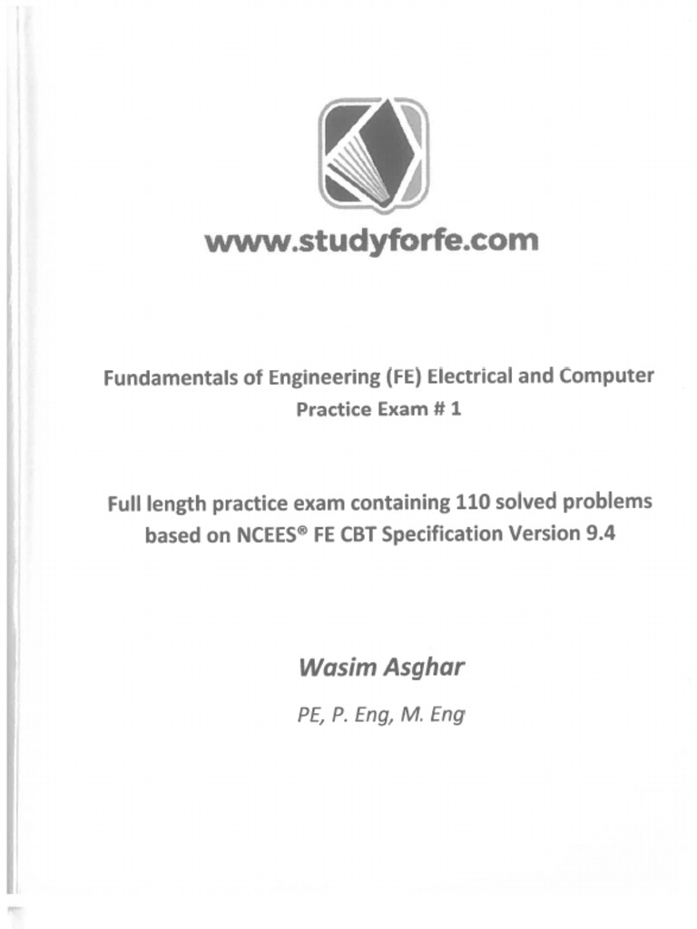 Fundamentals of Engineering (FE) Electrical and Computer Practice Exam ...