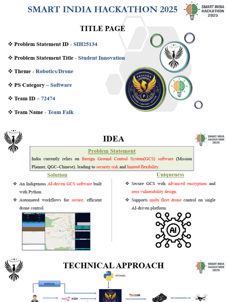 Sih2025 Idea Presentation Falk | PDF | Unmanned Aerial Vehicle | Computing