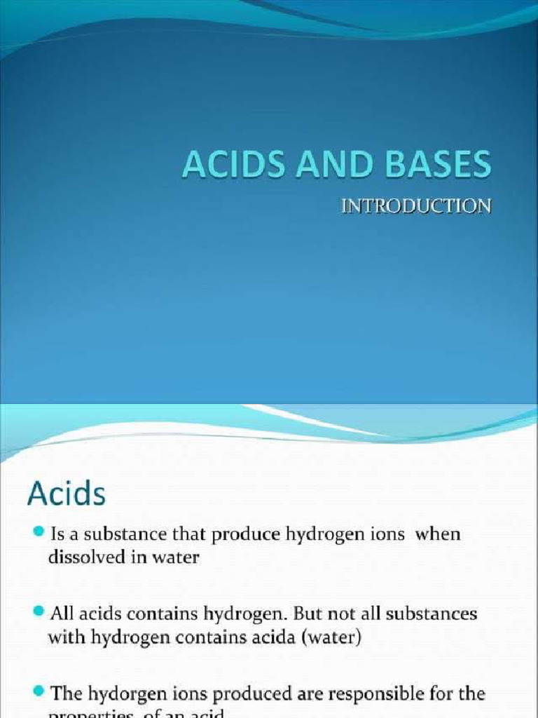 Acids and Bases | PDF