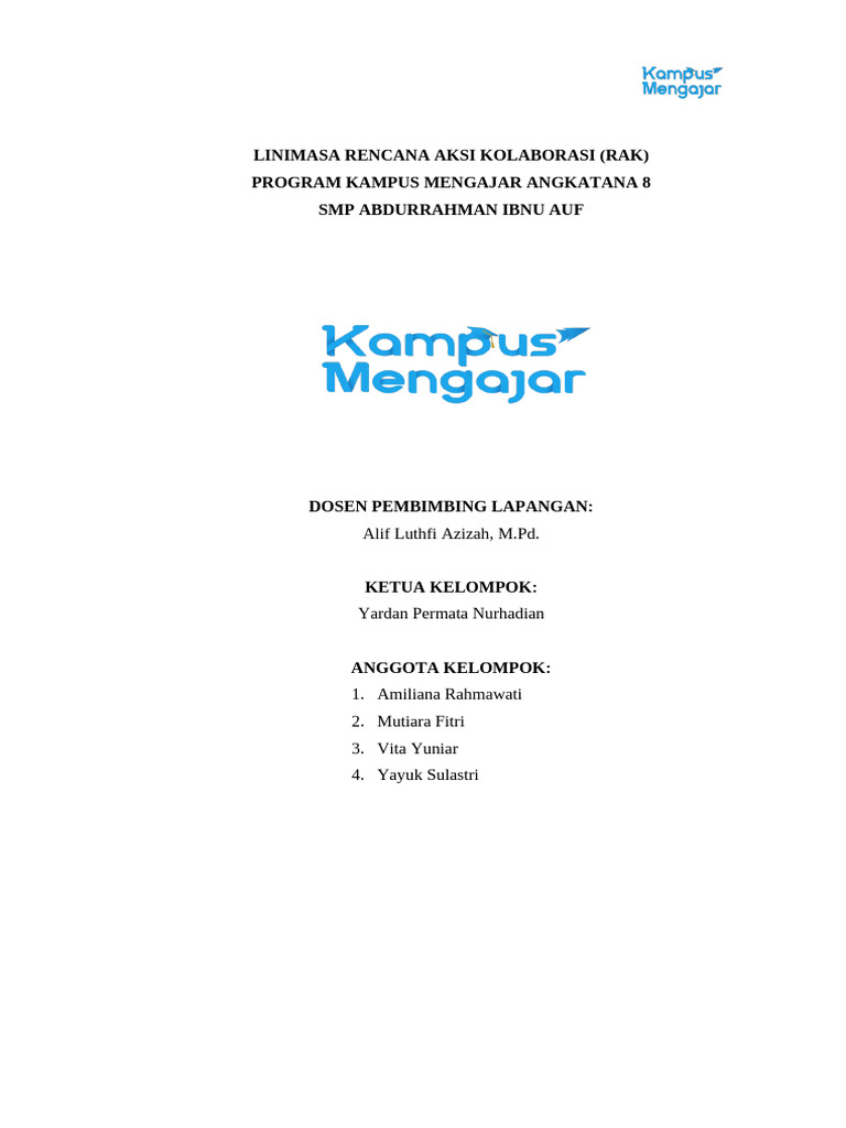 Linimasa Rak KM 8 | PDF
