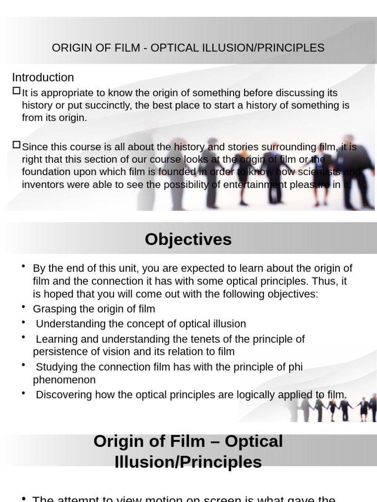 Tha 113 Origin of Film | PDF | Visual Perception | Image