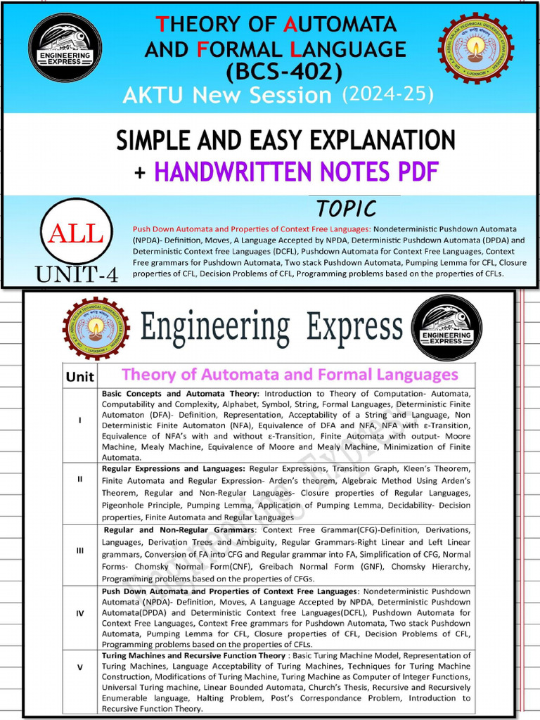 TAFL Unit-4 by EE | PDF