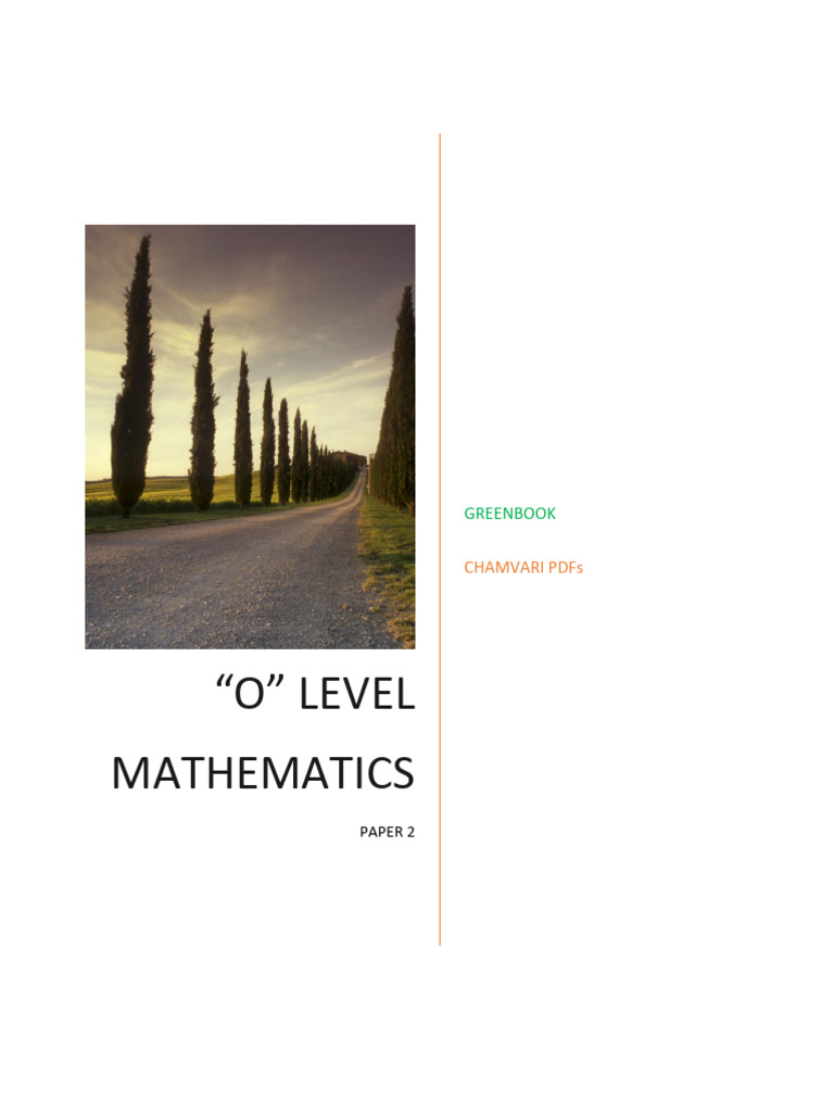 O Level Mathematics Paper 2 PDF | PDF
