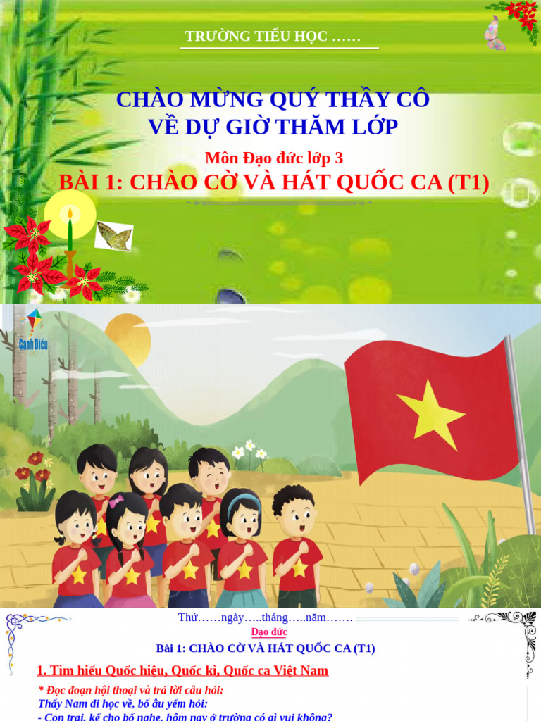 Bai 1 Chao Co Va Hat Quoc CA (T1) | PDF