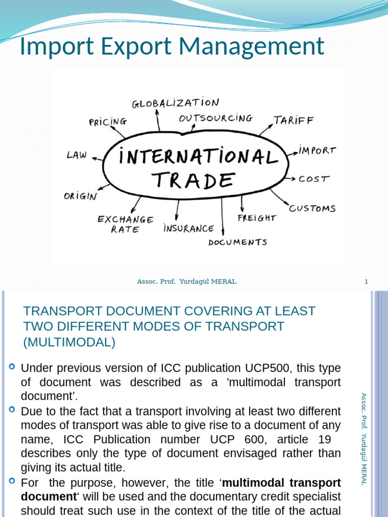 4-Transport Docs2-Multimodal Transport Article 19 | PDF | Cargo | Bill Of Lading