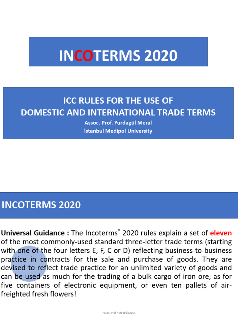 6-Incoterms2020-Icc Rules For Delivery Terms | PDF | Freight Transport ...