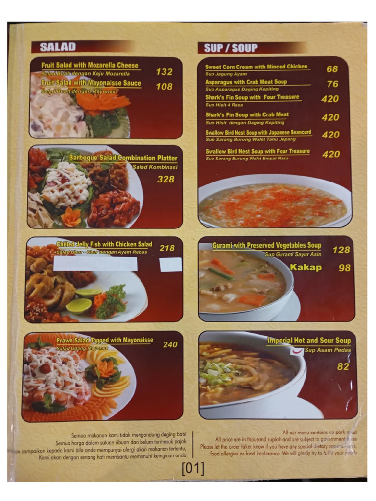 MENU Grand Panglima Resto 2025 | PDF