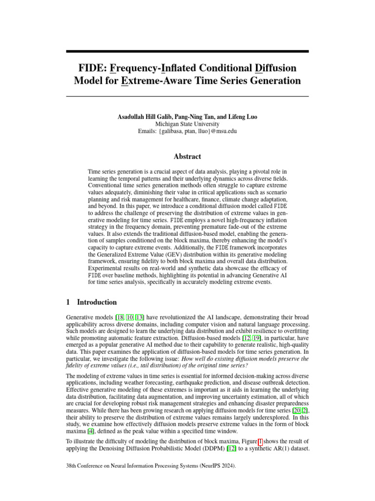 FIDE: Extreme-Aware Time Series Model | PDF | Time Series | Applied ...