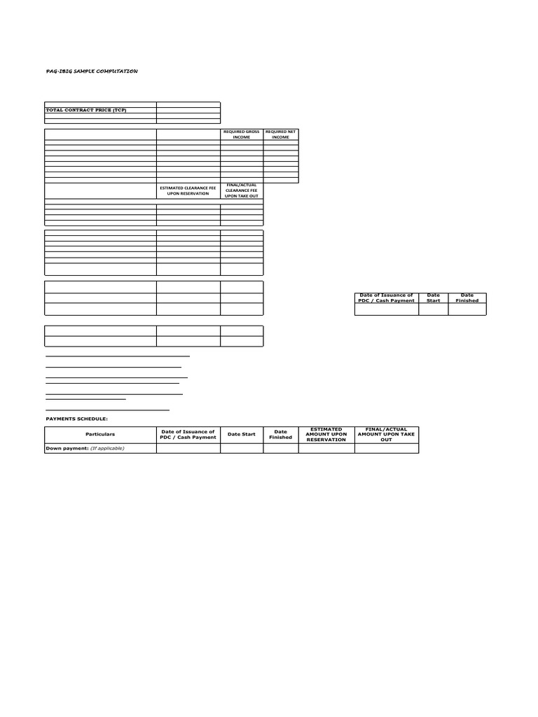 Sample Computation Envira Inner Lot | PDF | Fee | Securitization