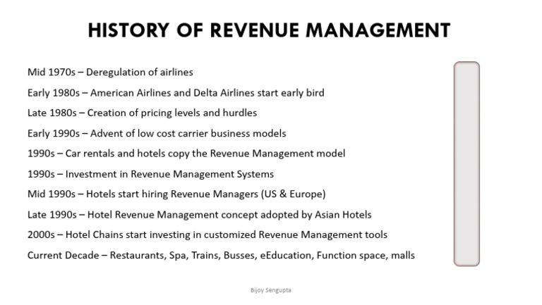 Chronological History of Revenue Management | PDF