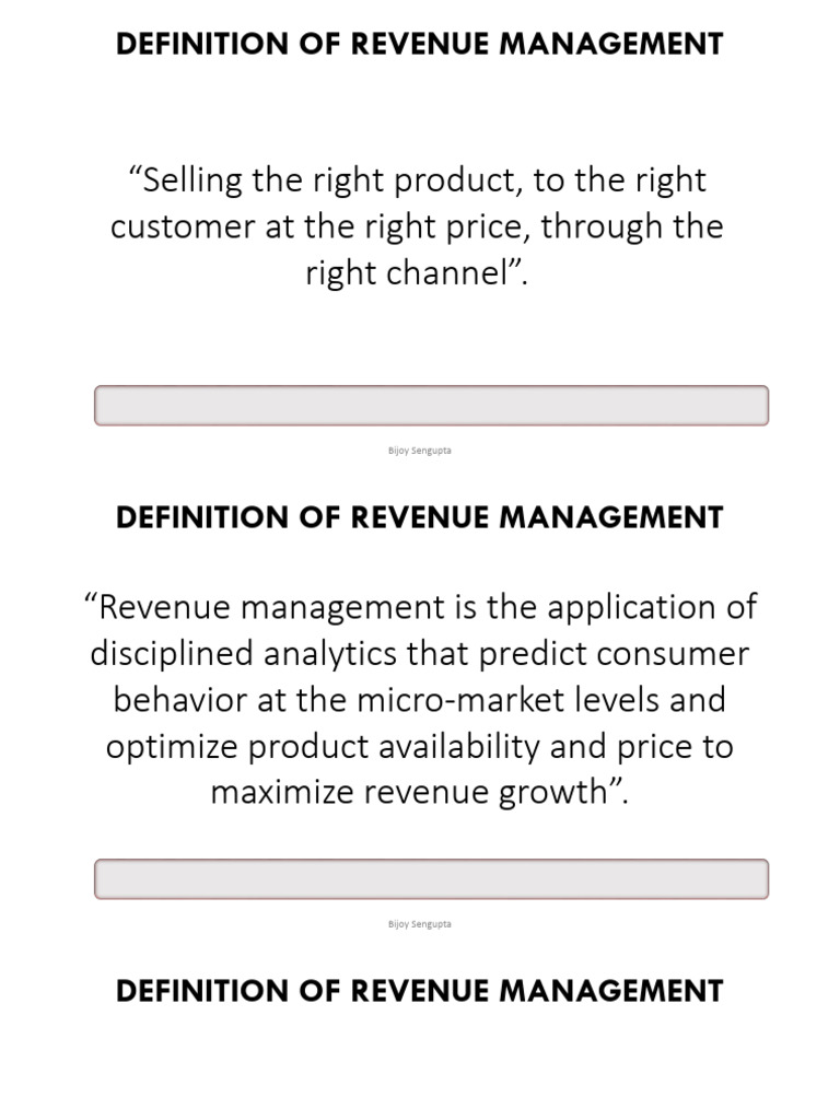 Understanding Revenue Management Concepts | PDF