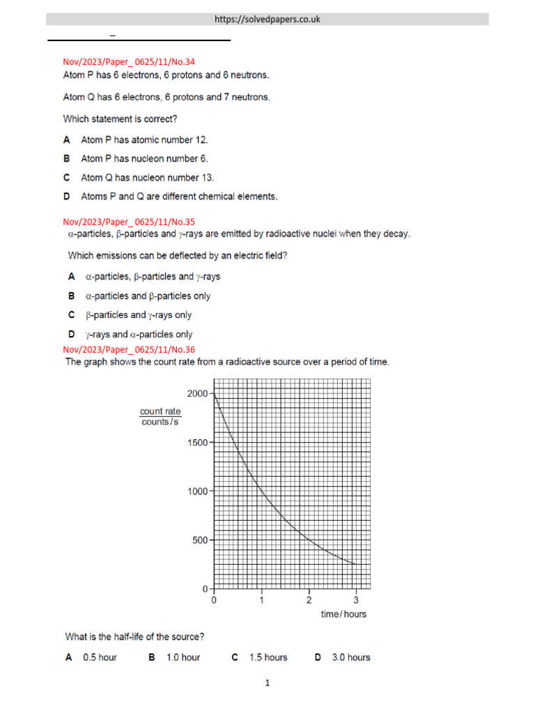 Nuclear Physics Igcse Physics 0625 | PDF | Chess Theory | Chess