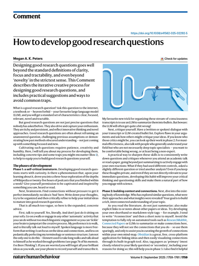 Crafting Effective Research Questions | PDF | Thought | Creativity