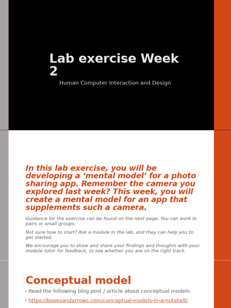 COMP1649 HCI Tutorial Week 2 | PDF
