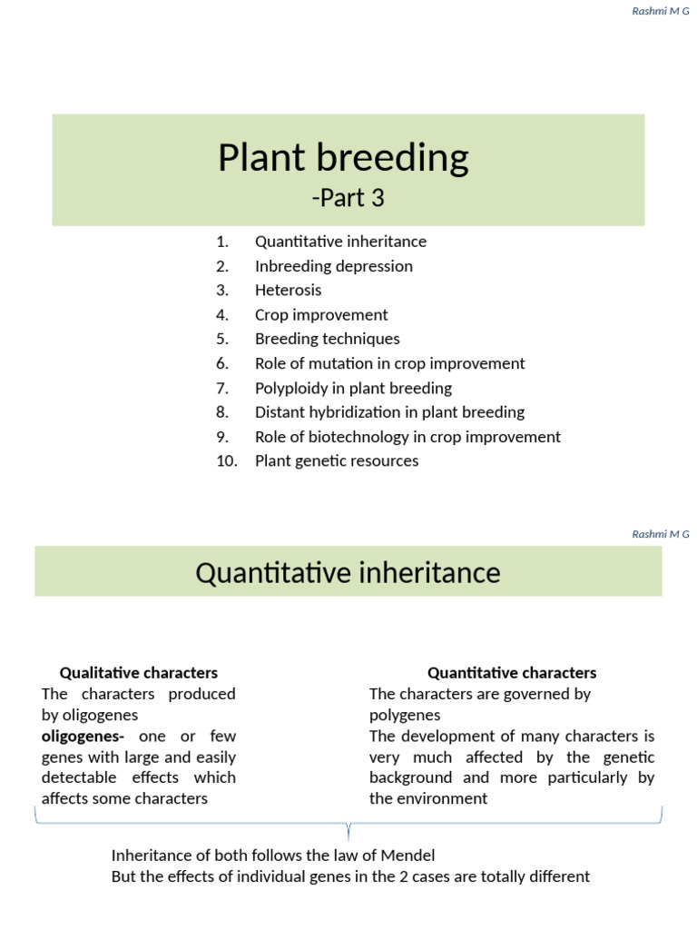 Understanding Mass Selection in Breeding | PDF | Plant Breeding ...