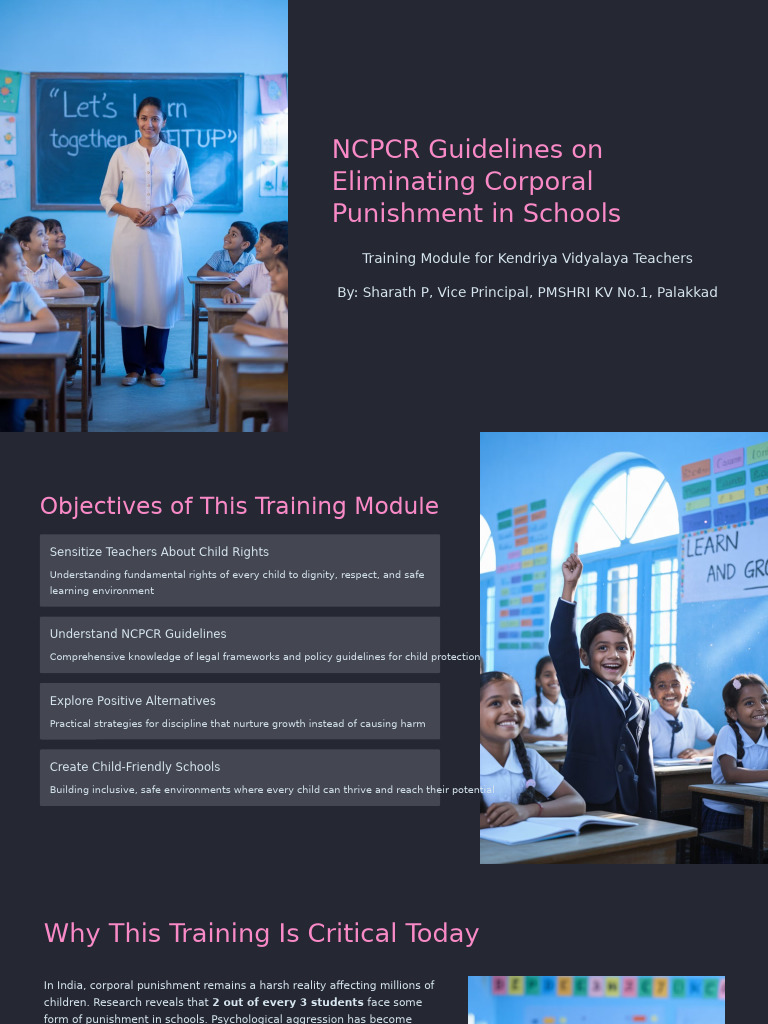 NCPCR Guidelines On Eliminating Corporal Punishment in Schools | PDF ...
