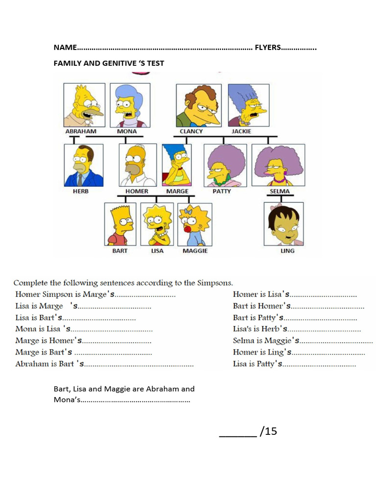 Family and Genitive Test | PDF