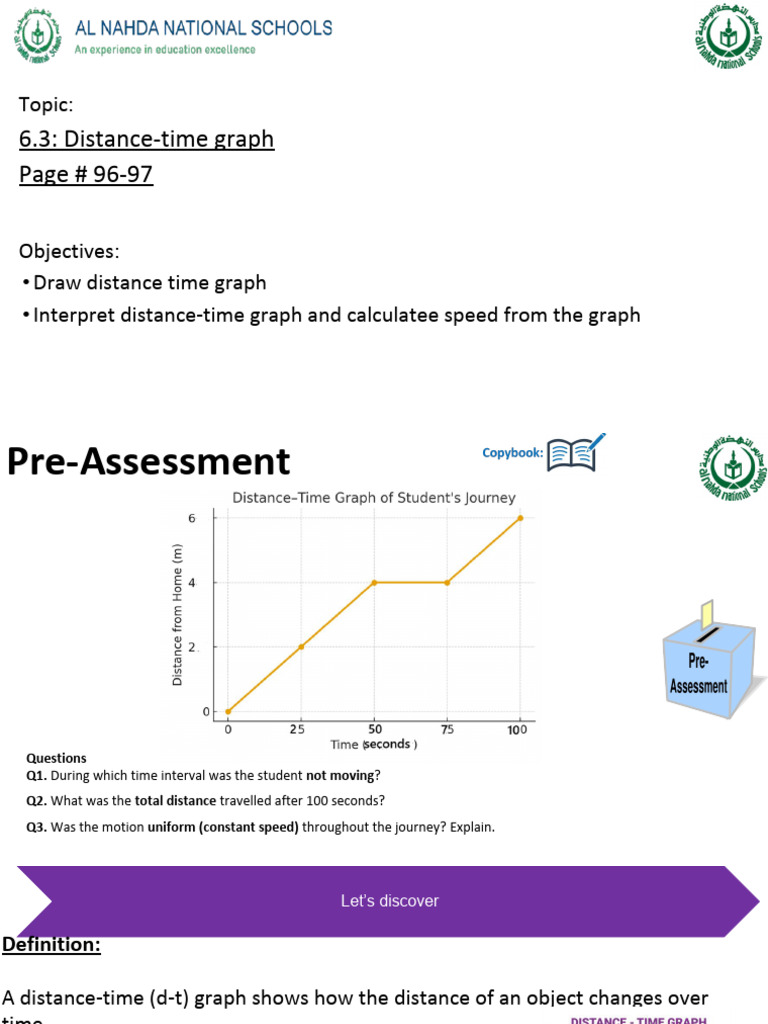 Distance-time Graph W3 7 BP | PDF | Speed | Velocity