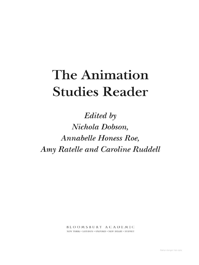 The Animation Studies Reader | PDF