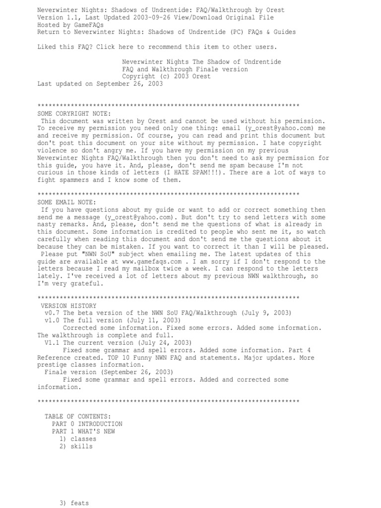 NWN Shadow Walk Through | Download Free PDF | Dungeons & Dragons | D20 ...