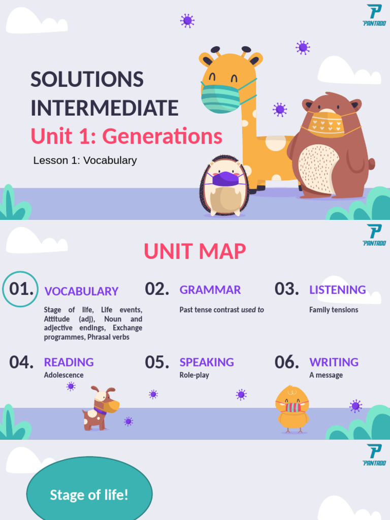 Solutions Intermediate - Unit 1A - Generations (Vocabulary) | PDF ...